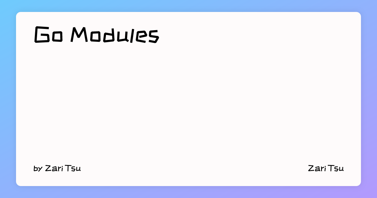 Go Modules